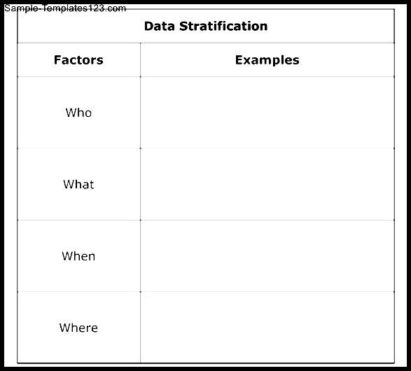 Data Stratification Template - Sample Templates - Sample Templates