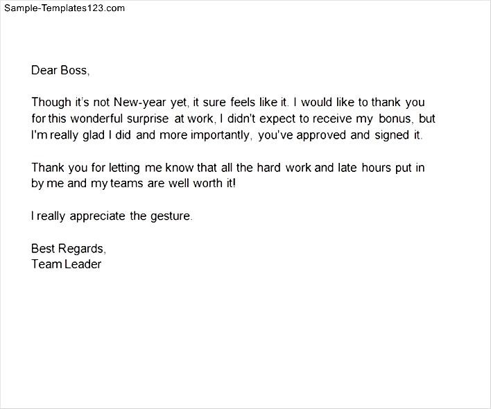 Mail To Boss For Thank You Sample Templates Sample Templates
