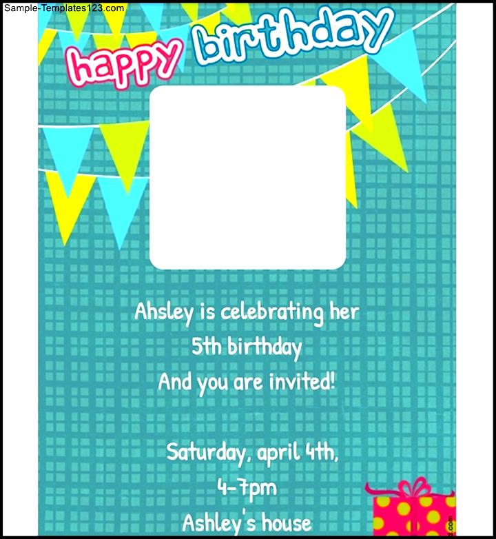 Photo Birthday Invitation Sample Templates Photo Birthday Invitation Sample Templates